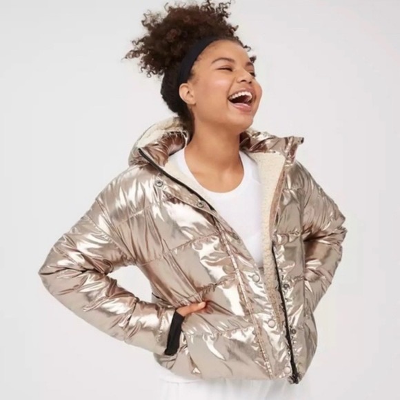 American Eagle Outfitters | Jackets & Coats | Nwt Rose Gold Metallic ...